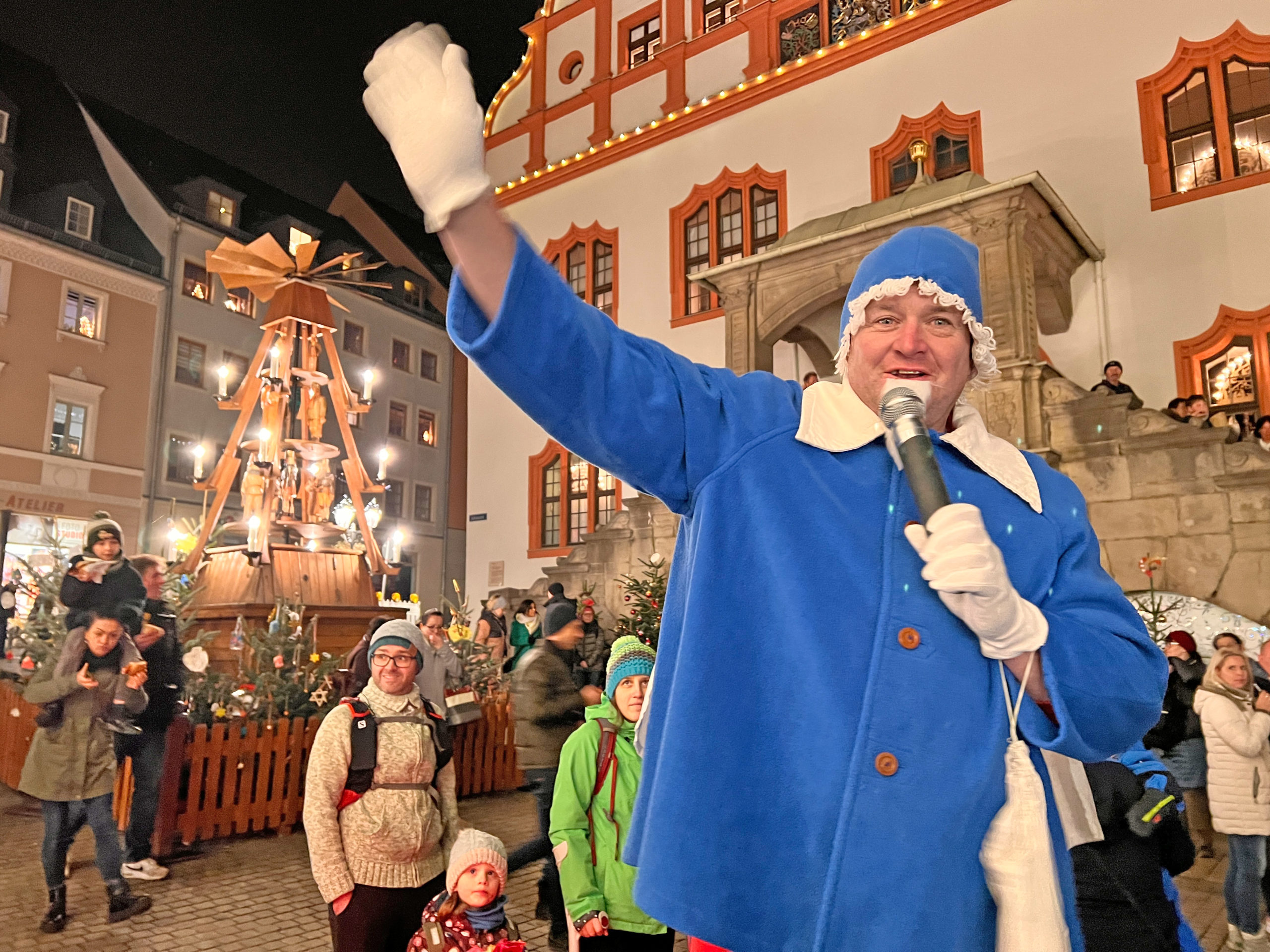 Der Sandmann kommt auf den Weihnachtsmarkt - Weihnachtsmarkt Plauen